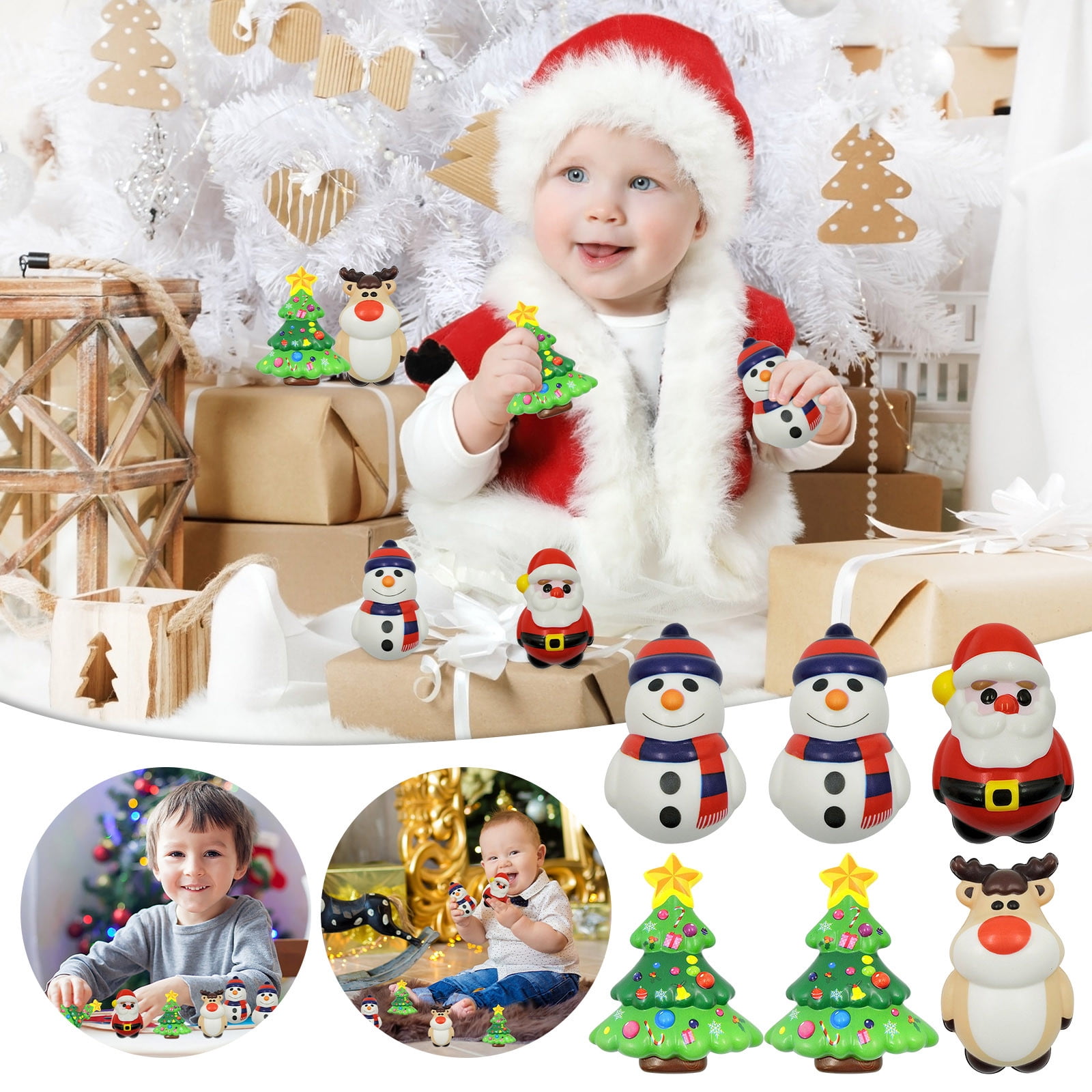 Click here for Aqestyerly Christmas Decompression Foam Toy Set St... prices