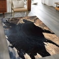 Abyss Crater Washable Area Rug 3 x 5 ft Ground Fissure Earth Brown ...