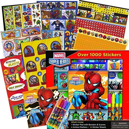 Marvel Heroes Avengers Stickers Boxed Activity Set ~ Over 1000 Stickers ...
