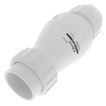 2 in. PVC Quiet Solvent Weld Check Valve with Union White Valve Body ...