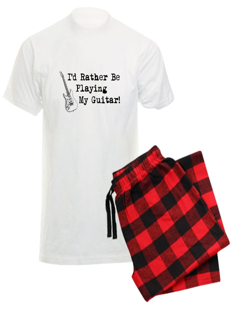 CafePress - Id Rather Be Playing My Guitar Pajamas - Men's Light ...