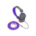 JLab Audio Neon On Ear Headphones with Universal Mic - Gray / Purple ...
