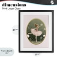 Stupell Industries Green & Pink Ballerina Black Framed Print Under ...
