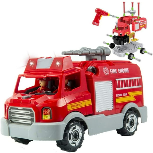 Take Apart Rescume Team Fire Engine Playset – Build Your Own Fire Truck ...
