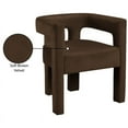 Meridian Furniture Athena Brown Velvet Dining Chair - Walmart.com