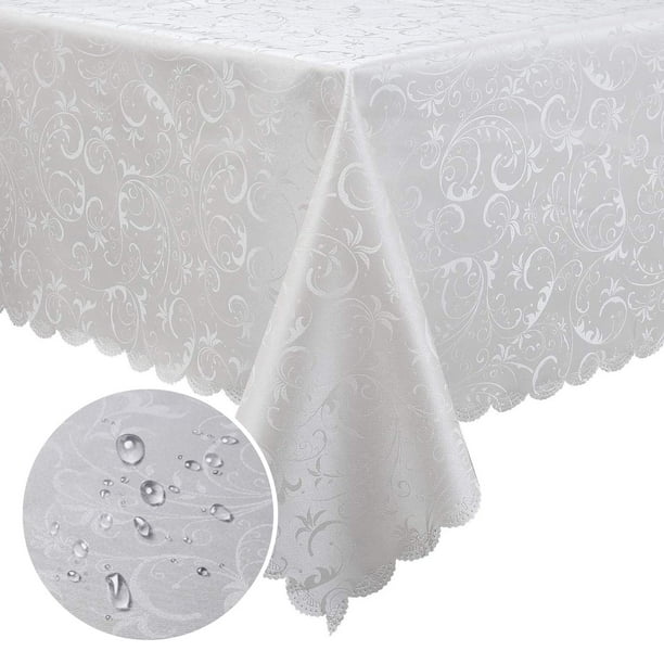 decorUhome Heavy Duty Vinyl Tablecloth, Waterproof Round Table Cloth ...