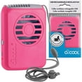 O2COOL 3.5 inch Deluxe USB Rechargeable Necklace Fan, 3 Speed, Pink ...