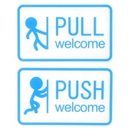 Fun Horizontal Push Pull Door Sign (Brushed Gold) - Large - Walmart.com