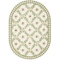 SAFAVIEH Chelsea Lara Floral Wool Area Rug, Ivory/Green, 4'6" x 6'6 ...