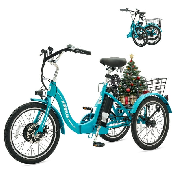 Viribus 20" Folding Electric Tricycle with 500W Motor 36V 13Ah Battery ...
