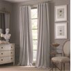 Valeron Estate Cotton Linen 84-Inch Window Curtain Panel in Taupe ...