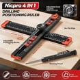 4-in-1 Drilling Positioning Scribing Ruler, Adjustable Multifunctional ...