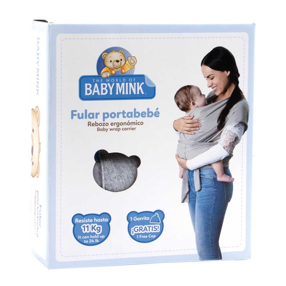 Fular Portabebé BABY MINK Gris | Walmart en línea