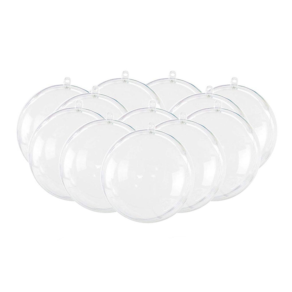 Hi.FANCY 10pcs 5cm Transparent Fillable Balls Clear Fillable Ornaments ...