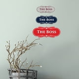 Signs ByLITA Designer The Boss Sign (Lt Gray) - Small - Walmart.com