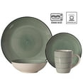 32 PC Spin Wash Dinnerware Dish Set for 8 Person | Mugs, Salad and ...