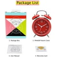 Peakeep 4 inches Twin Bell Alarm Clock with Stereoscopic Dial ...