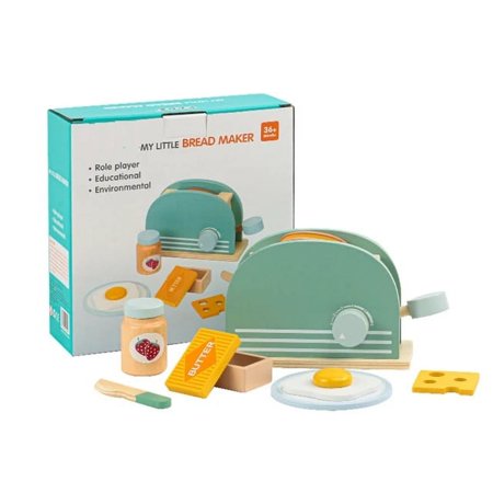 Mother garden children‘s wood playhouse game toy toast bread toaster ...
