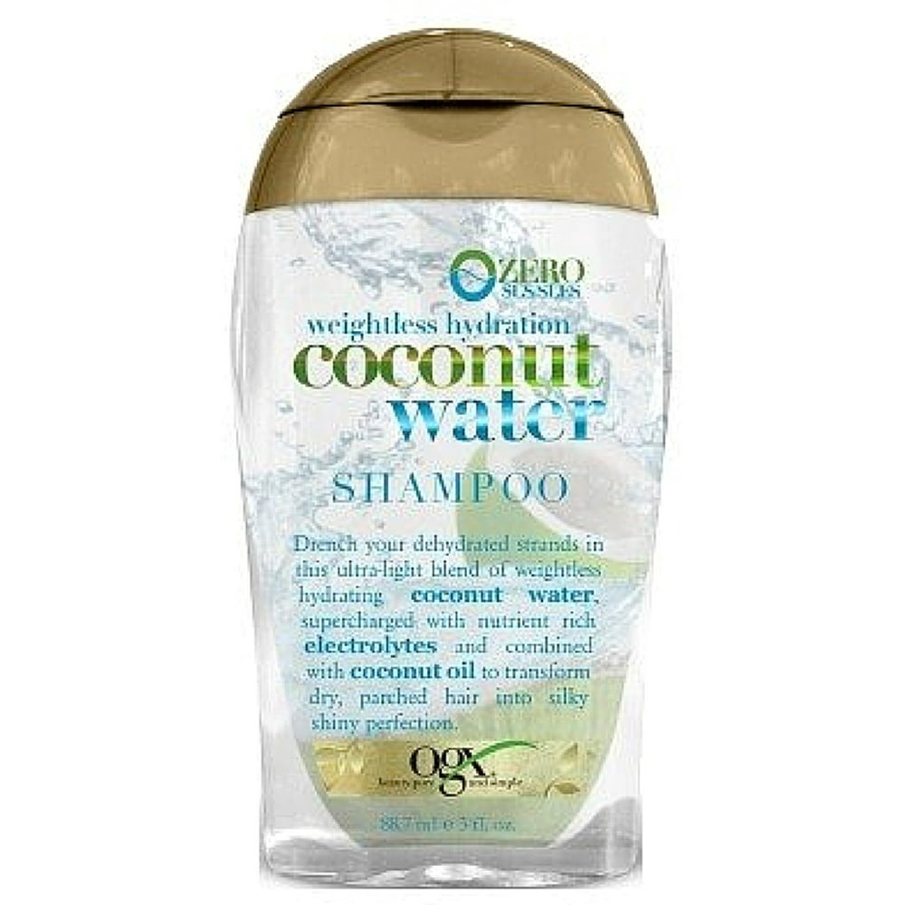 OGX Weightless Hydration Coconut Water Shampoo 3 oz (Pack of 2 ...