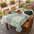 Abstract Mid Century Green Color Block Table Cloth 60x84in, Waterproof ...