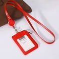 Badge Holder With Zip Slim Pu Leather Id Badge Card Wallet Case With Neck Lanyard And