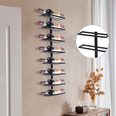 Sorbus Wall Mount Wine Rack (Holds 9 Bottles) - Walmart.com