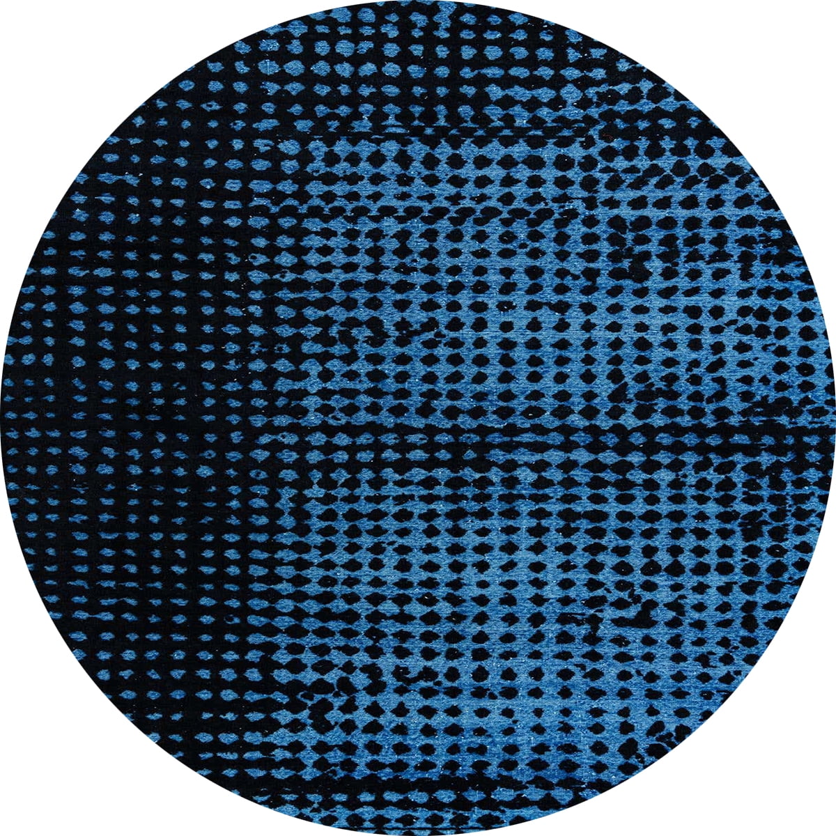Ahgly Company Indoor Round Abstract Blue Eyes Blue Abstract Area Rugs ...