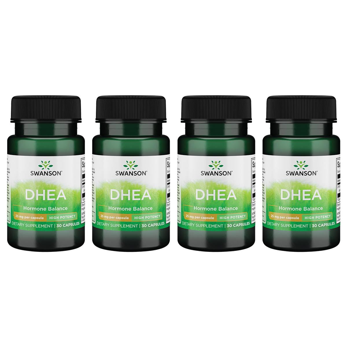 Swanson Dhea - High Potency 25 mg 30 Caps 4 Pack - Walmart.com