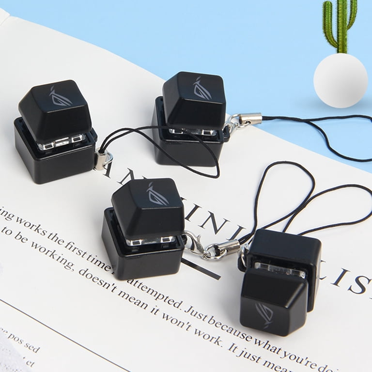 Clicker Fidget AIKONPU Keyboard Fidget Toy - LED Light Clicker Keychain ...