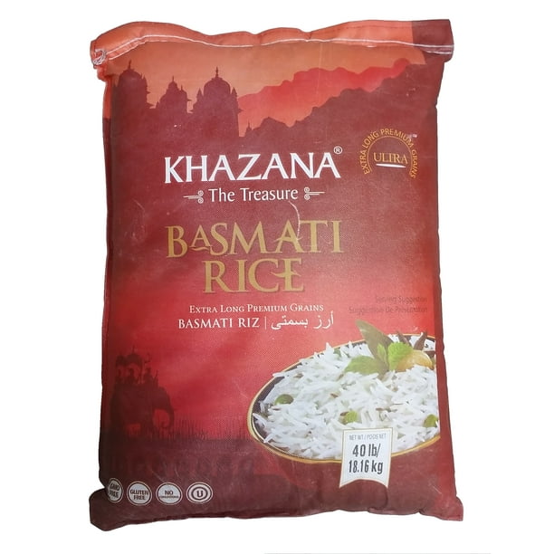 Khazana Premium Basmati Rice 20 Lbs / 20 Lbs ROYAL SELLA Parboiled NON ...