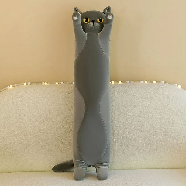 19.5in Cute 50cm Cat Plush Toy Long Pink Brown Grey Sleeping Cats Leg ...