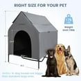 Zooba 48" Raised Waterproof X-Large Dog House for Indoor or Outdoor ...
