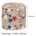 2 Rolls Patriotic Ribbon Stars Pattern Ribbon Independence Day Themed ...