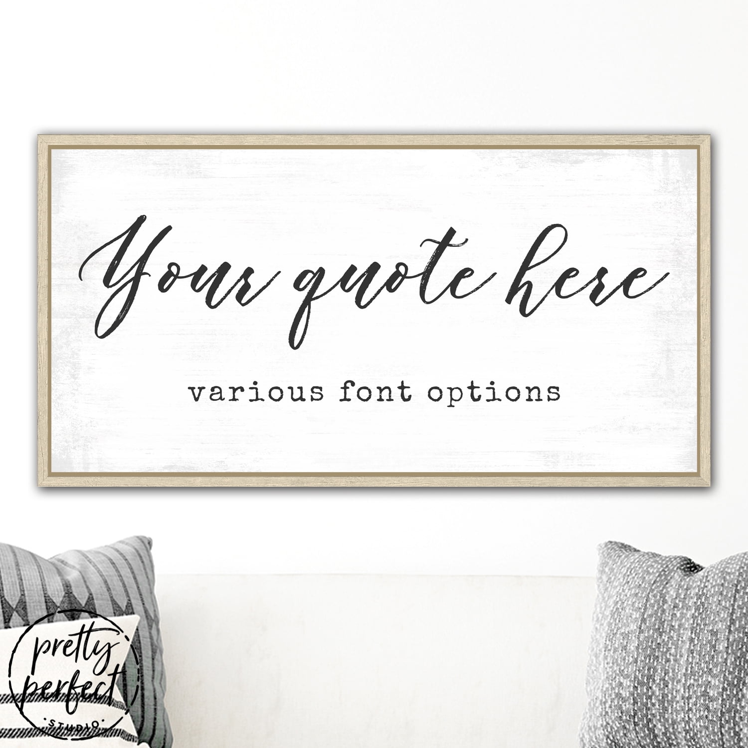 Pretty Perfect Studio Create Your Own Custom Canvas Quote Sign on Wall ...