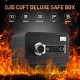 Biometric Fingerprint Safe Box 0.85 Cubic Fireproof Safe Box with Induction Light and Leather ...