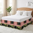 Black Cat Bed Skirt King Size 16 Inch Drop, Boho Chic Lack Animal ...