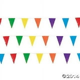 Multi-colored Rainbow Flag Pennant Banner Party Decoration 500' (5 ...