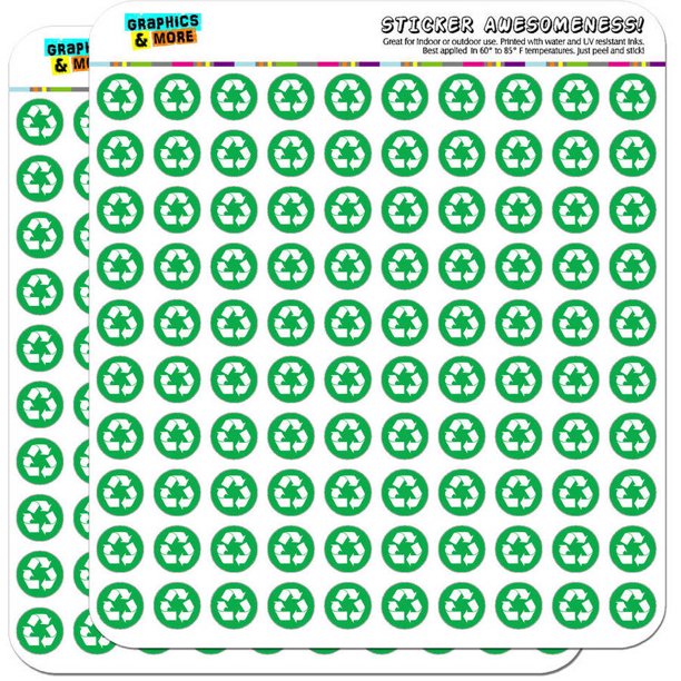 Recycle Green 200 1/2" (0.5") Planner Calendar Scrapbooking Crafting ...