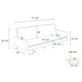 Futon Sofa Bed, Velvet Comfy Futon Couch Bed Convertible Sleeper Sofa ...