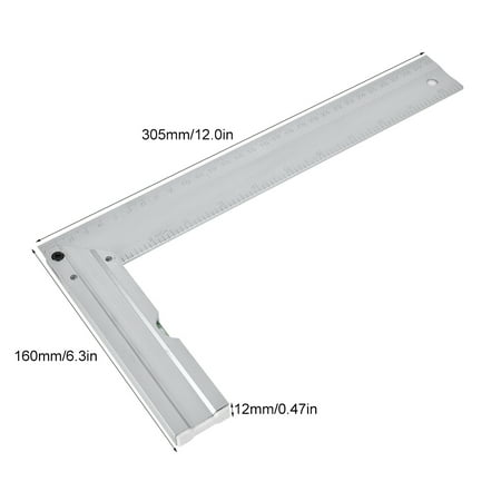 Right Angle Ruler, 90 Degree Ruler, Metal Bubble Carpenter Supplies For ...