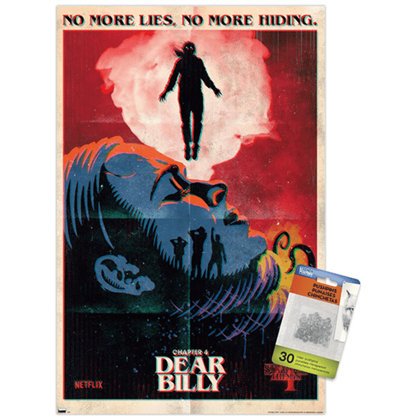 Netflix Stranger Things: Season 4 - Dear Billy Wall Poster with Push ...