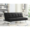 Serta Chelsea Modern Full Futon, Black Fabric for Bedroom Spaces ...