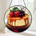 Bakery Cheesecake Treat Scene Stained Glass Style Window Suncatcher ...