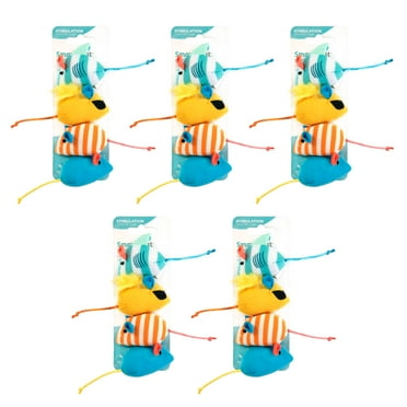 SmartyKat Skitter Mice Spring Plush Mice & Bunny Cat Toys with Pure ...