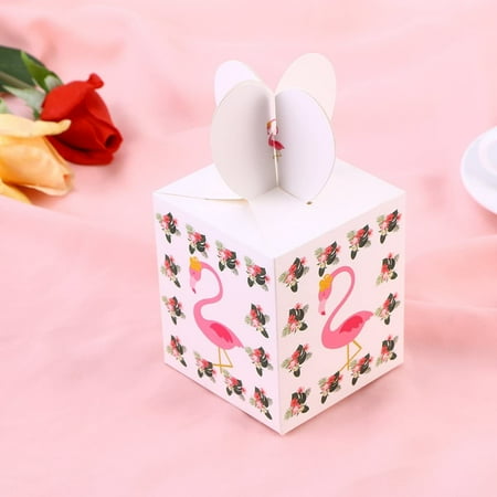 Flamingo Gift Boxes Hawaiian Luau Treat Boxes Wedding Birthday Candy ...