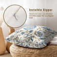 Blue Flowers Chinoiserie Print Throw Pillow Covers 20x20 Inch Set of 2 ...