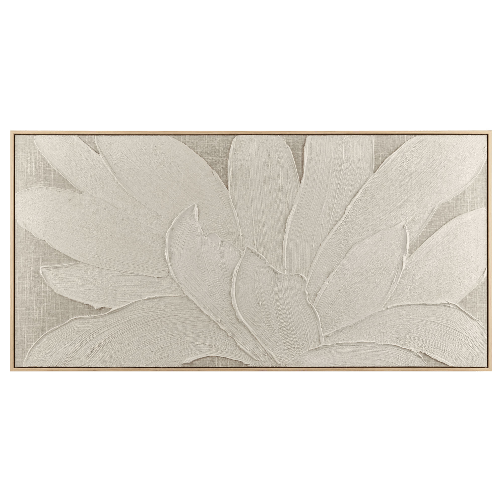 Click here for Bouclair Natural Close Up Of Flower On Lin Framed... prices