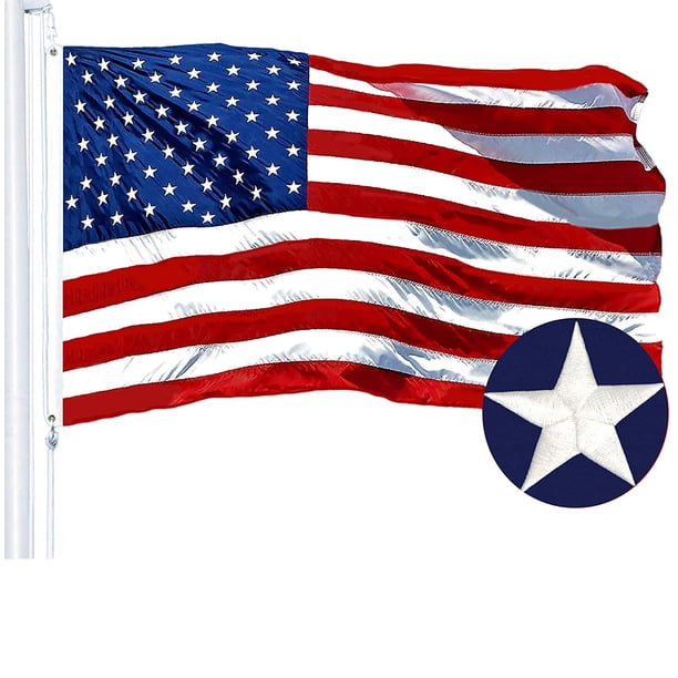 g128 - american flag usa us flag 3x5 ft deluxe embroidered stars sewn ...