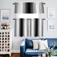 Black Grey White Kitchen Curtains, Kitchen Curtains and Valances Set of ...
