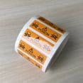 Danger Poison Stickers Labels,0.5x1.5 Inches Fluorescent Orange with ...